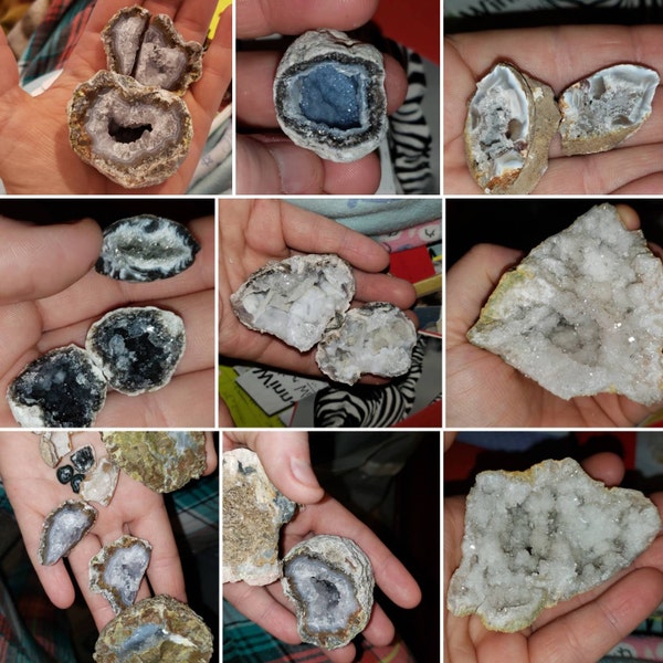 Large Premium Unopened Geode Variety Bag (8 Different Types of Geodes ...