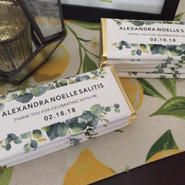 Wedding Candy Bar Wrappers - 25 Chocolate Bar WRAPPERS - Garden Wedding ...