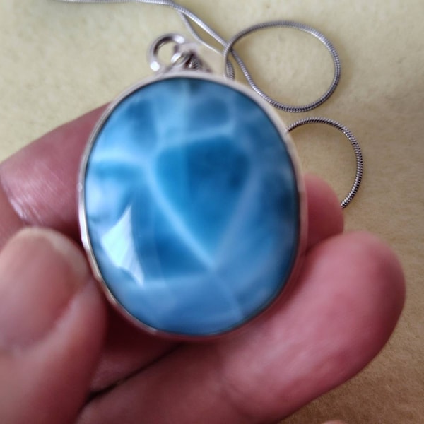 Larimar "fractal Supernova" Super Blue Larimar Sphere With Base,fractal Larimar,super Blue ...