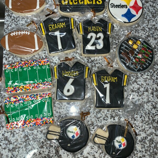 Football Cookies - ANY TEAM AVAILABLE - Baker's Dozen - Etsy