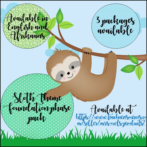 Sloth Clipart, Cute Sloth Clipart, Sleepy Sloths, Baby Sloth Clip Art ...