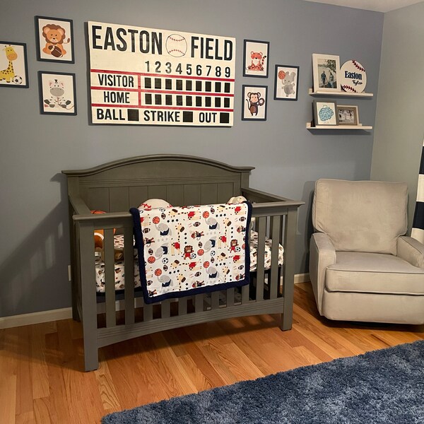 33 X 20 Football Scoreboard Personalized Sports-themed Room & Nursery ...