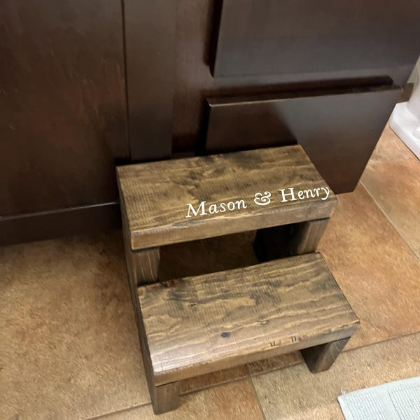 Personalized Modern Kids Step Stool, Personalized Kid Step Stool ...