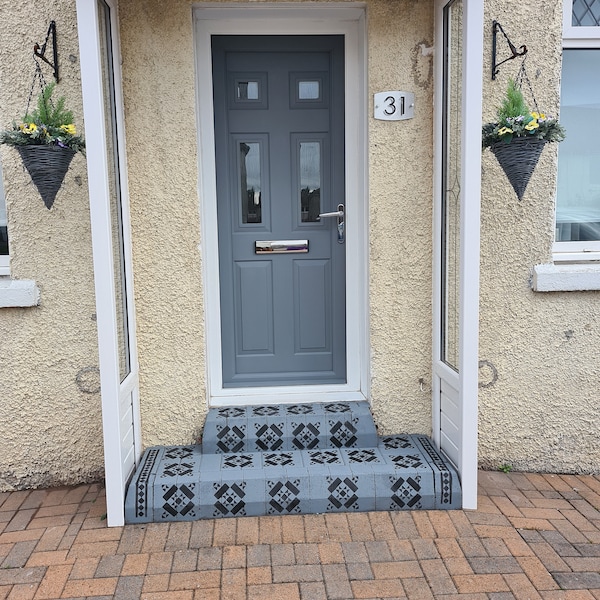Chelsea Tile Pattern Stencil, Revamp Old Tiles, Slabs and Floors Using ...