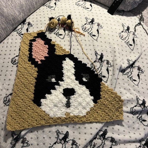 Crochet Pattern / Corner to Corner Crochet French Bulldog / Boston ...