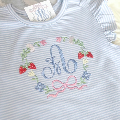 Bow Monogram Topper Satin Stitch Machine Embroidery Design - Etsy