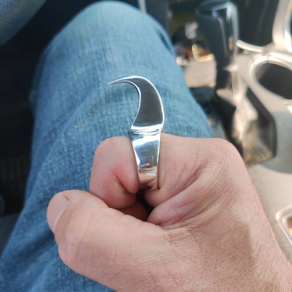 Claw Ring, Sterling Silver Claw Ring, Velociraptor Big Claw, Spiked ...