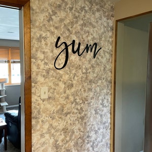 Yum Metal Word Yum Sign Kitchen Decor Pantry Decor Yum - Etsy