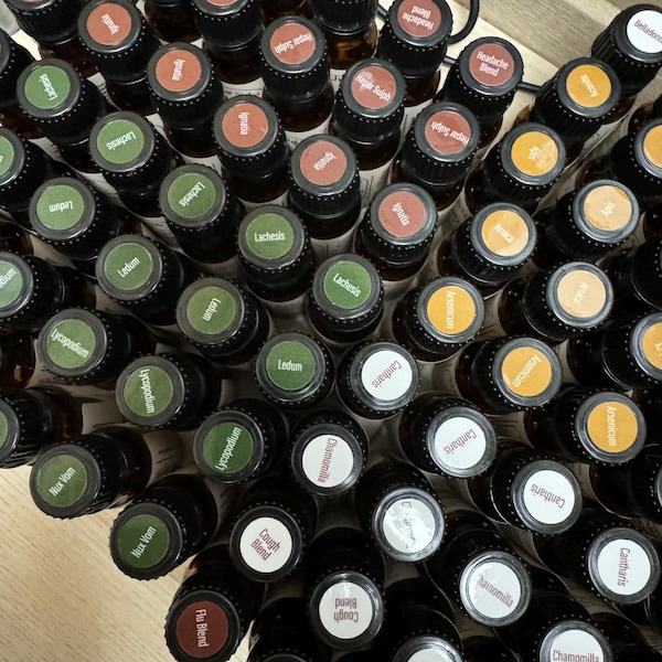 78 Customisable Homeopathy Cap Labels | 13mm Dia Circular | Personalise ...