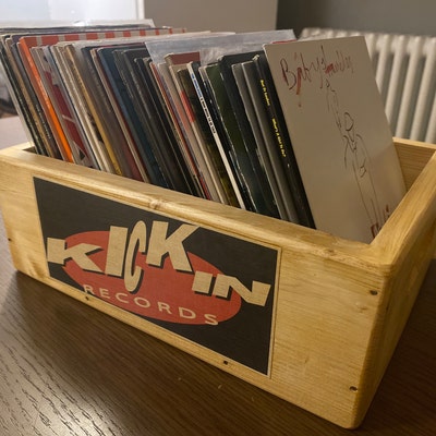 Record Storage Box 7 Inch Vinyl Singles Vintage Style Case. HARDROCK ...