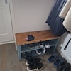 Solid Wooden Rustic Shoe Rack Farmhouse Shoe Style Storage Handmade ...