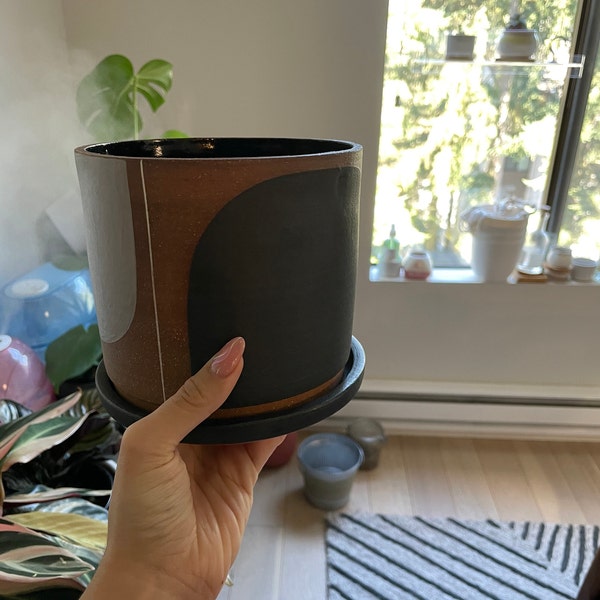 COLLAGE SHAPE Planter-with Drip Tray and Drainage Hole. Made From ...