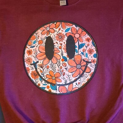 Daisy Smile Png Floral Smile Face Distressed Smile Simple Flower Smiley ...