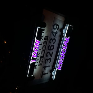 Custom Illuminated License Plate Frame by Lumisign No Wires, Battery ...