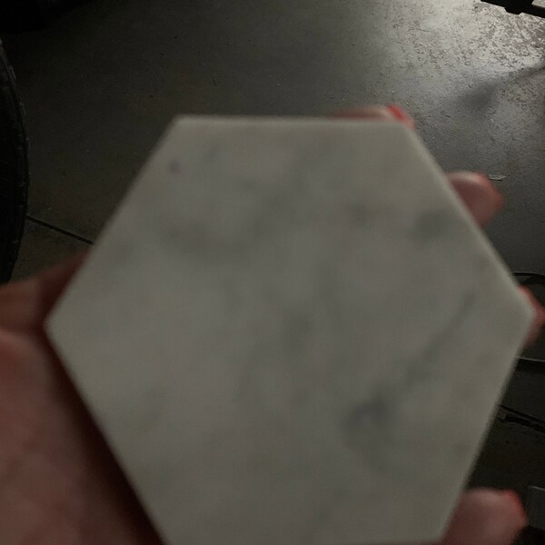 Eight Marble Hexagon Coasters | Set of 8 - Etsy