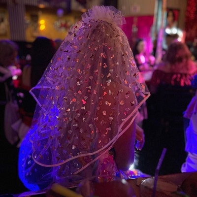 Retro Disco Tile Sequin Photobooth Party Backdrop / Pink Silver Foil ...