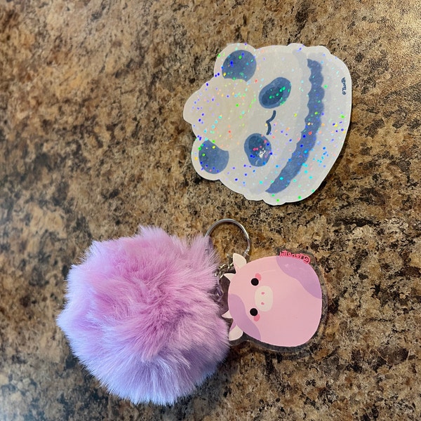 Magic Usagi Moon Bunny | Sparkling Glitter Keychain Trinket Accessory ...