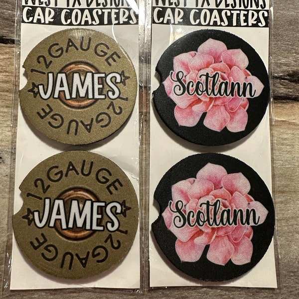 12 Gauge Car Coaster | Car Coasters Set of 2 | Bullet Car Coaster ...