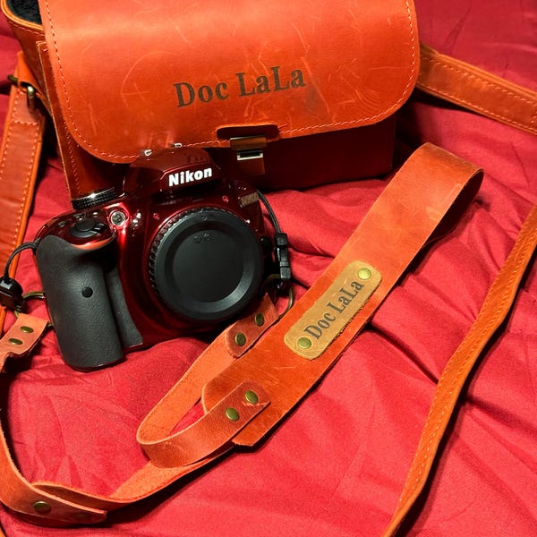 Custom Camera Bag, Engraved Genuine Leather Crossbody Camera Bag ...