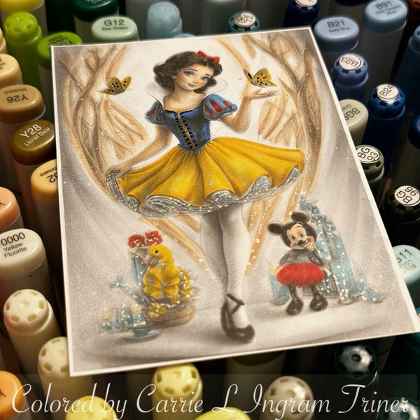 Beautiful Princesses Coloring Page Grayscale Adult Printable Coloring ...