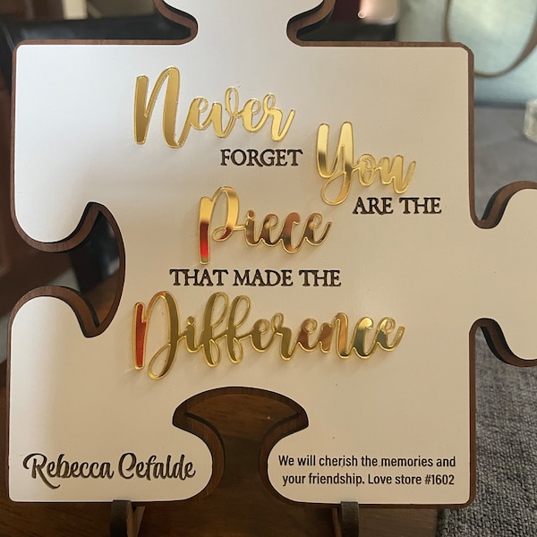 Personalized Retirement Puzzle Piece Gift: Engraved Farewell Present - Etsy
