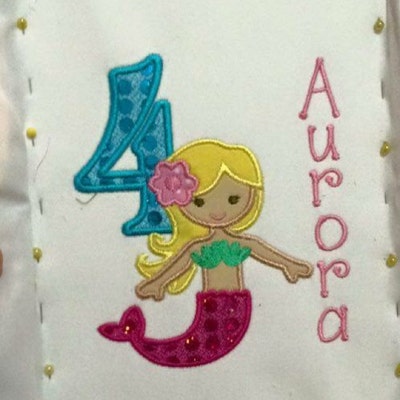 Instant Download Mermaid Applique Machine Embroidery Design - Etsy