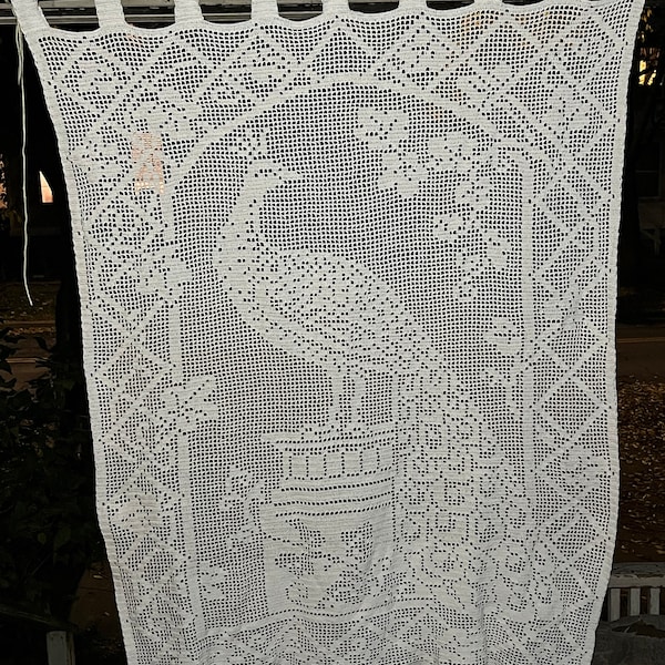 Vintage/antique Peacock Filet Crochet Design From About 1900 ** 1ST 1O ...