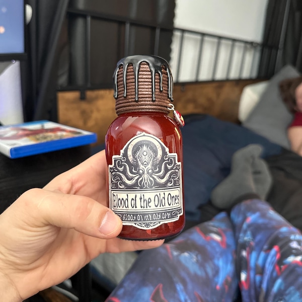 Final Fantasy Inspired HOLY WATER Potion Bottle With Magical Swirling ...