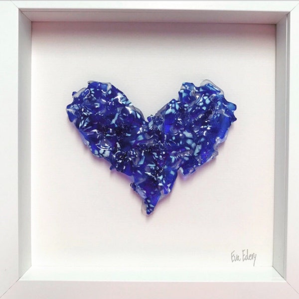 Bespoke Heart With Chuppah Glass, Chuppah Glass Art, Wedding Shards ...