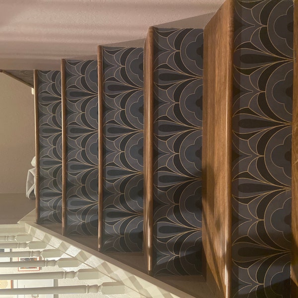 Art Deco Stair Riser Stickers - Pack of 6 Removable Stair Riser Tile ...