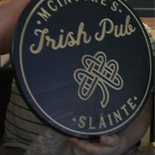 Personalized Irish Pub Sign: Clover Bar Decor, St. Patrick's Day Gift ...