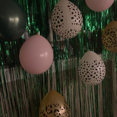 Pink Cheetah Leopard Balloons Animal Print Balloons Wild One Party ...