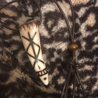 Protection Bindrune Antler Pendant Viking Rune - Etsy