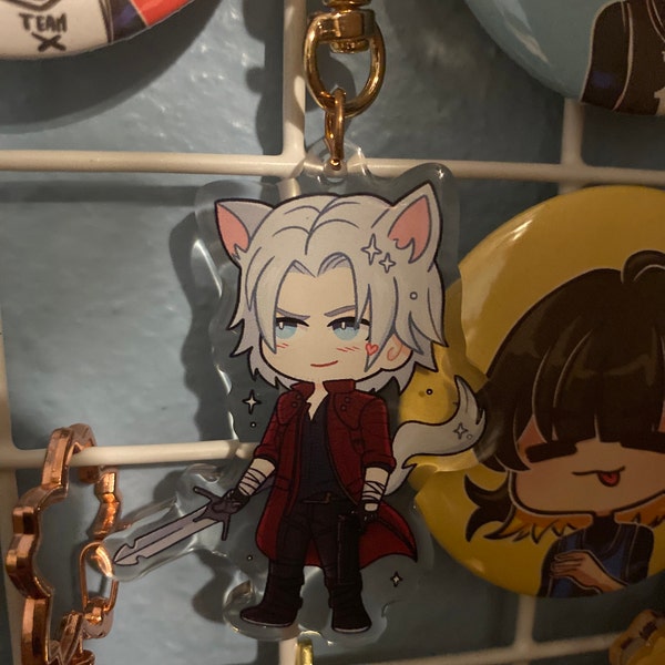 Devil May Cry Kitty Acrylic Charm Keychains - Etsy