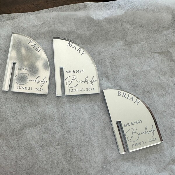 Wedding Favour Name Tags Wine Charm Wedding Table Decor Cocktail ...