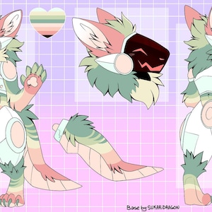 Protogen Reference Fursona Adopt Full Reference ref Sheet - Etsy