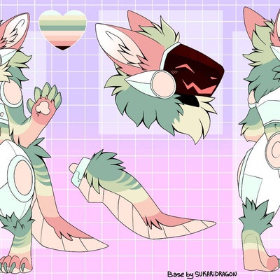 Protogen Reference Fursona Adopt Full Reference ref Sheet - Etsy