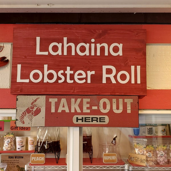 Lobster Sign, Lobster Takeout, Custom Lobster Sign, Custom Seafood Sign ...