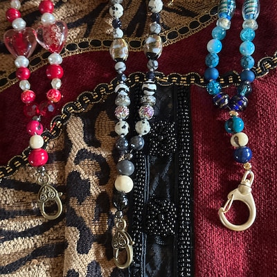 Spanish Bead Lanyard Necklace,mexican Bead Lanyard,teacher ID Lanyard ...