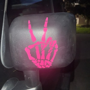 Skeleton Peace Sign Vinyl Decal, Peace Sign Sticker, Peace Sign Decal ...