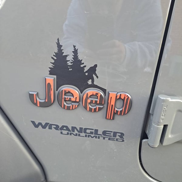 Jeep Emblem Overlay Decals - Dripping Red - Etsy