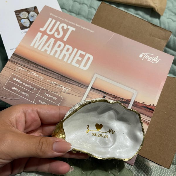 Personalized Oyster Jewelry Dish, Custom Wedding Gift, Trinket Dish ...