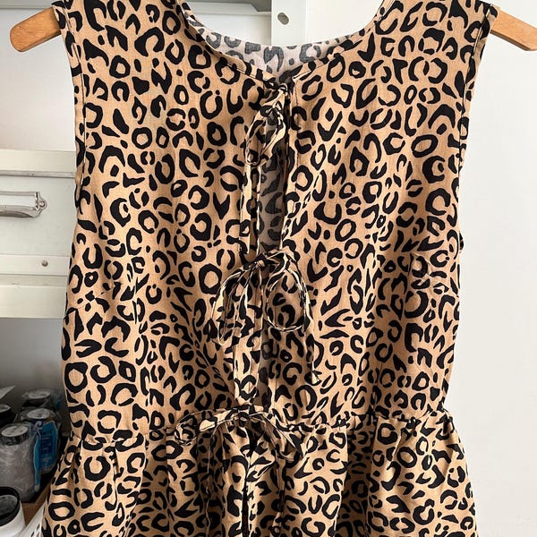 Top Sewing Pattern | Ties Front Top With Frilled Hem | Open Front Top ...