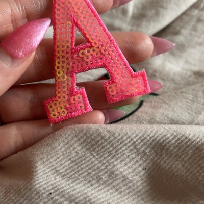 Choose Your Letter and Color: 8in Sequin Iron-on Letters - Etsy