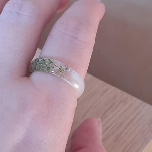 Lock of Hair Keepsake Ring Custom Resin Jewelry Clear | Etsy