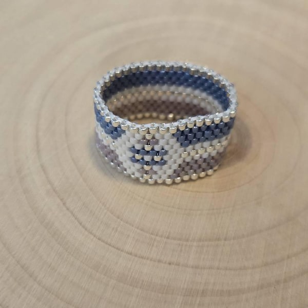Peyote Ring Pattern, Bead Ring Pattern, Miyuki Tutorial, Odd Count One ...