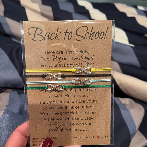 First Day of School Bracelets Back to School Bracelets Mommy and Me ...