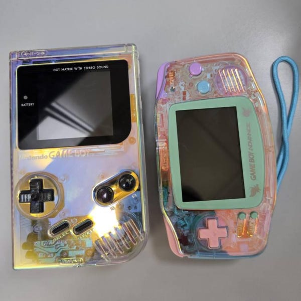 Custom Baby Blue Game Boy Advance: IPS Display, USB-C Rechargeable - Etsy