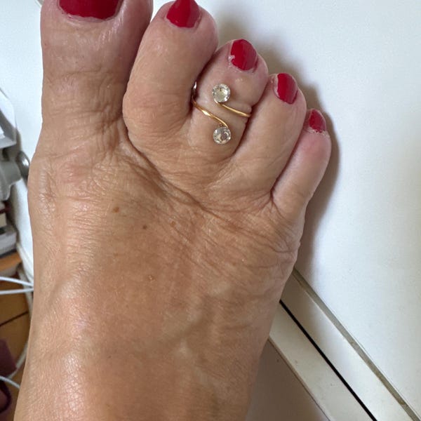 Sapphire Toe Ring Adjustable Toe Rings Blue Crystal Toe Ring Holiday ...