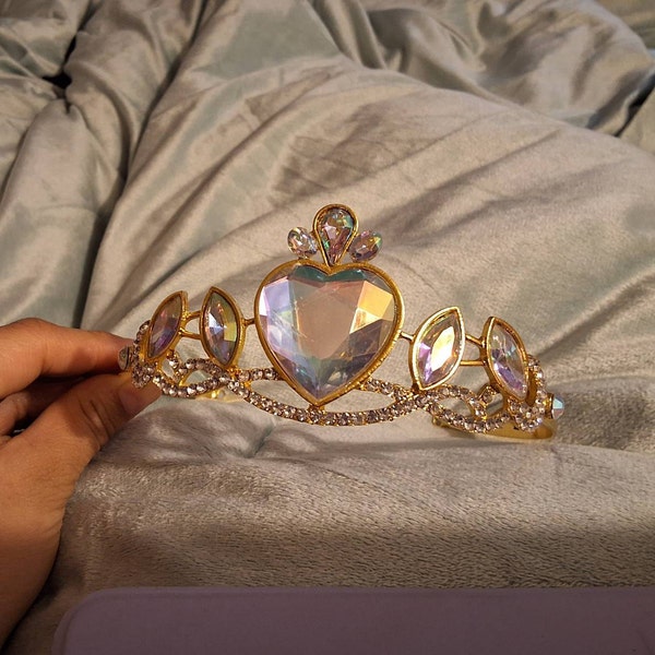 Rapunzel Tiara Acrylic Diamond Crown Crystal Tiara Sparkling Rhinestone ...